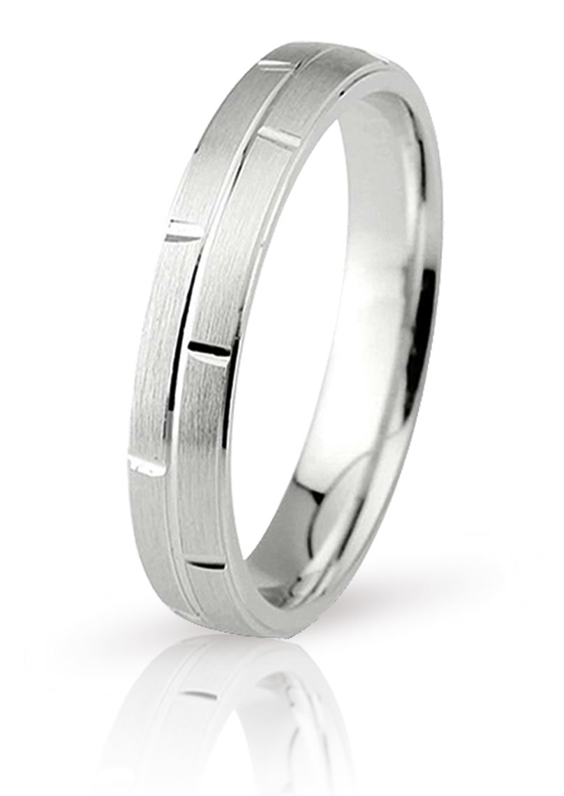 016E Βέρες του Ιταλικού οίκου Maschio Femmina από τη σειρά eternity 4,00mm λευκόχρυσες ματ με ...